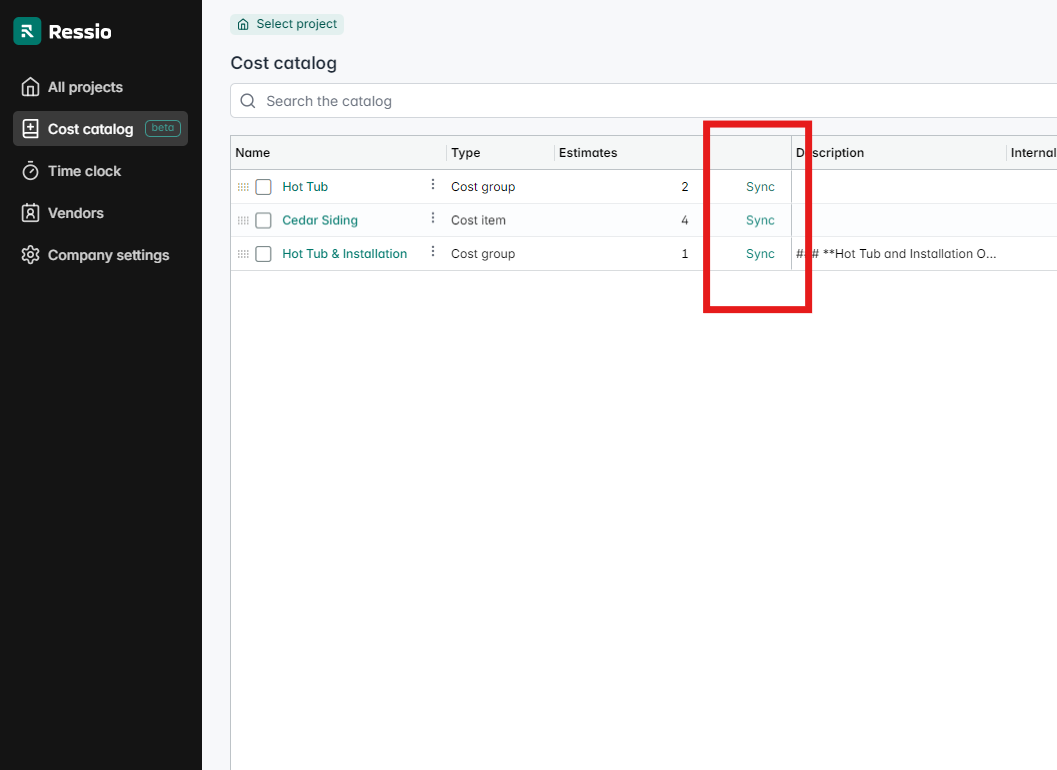 Cost Catalog Overview